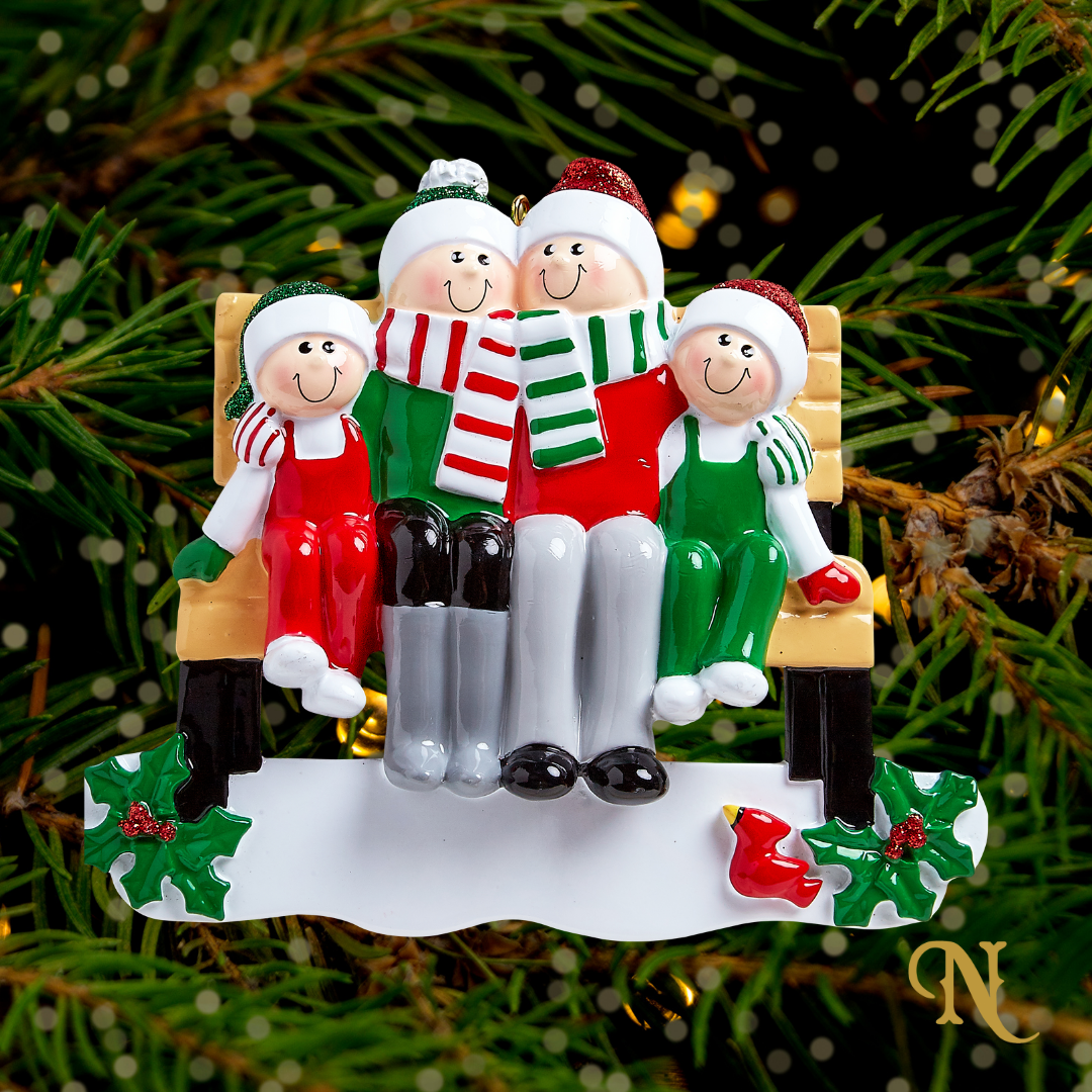 Park Bench Family of Four – Nutcrackerco